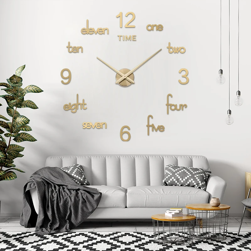 Modern Wall Clock Sticker - Fashion Watches 3D Large Sticker