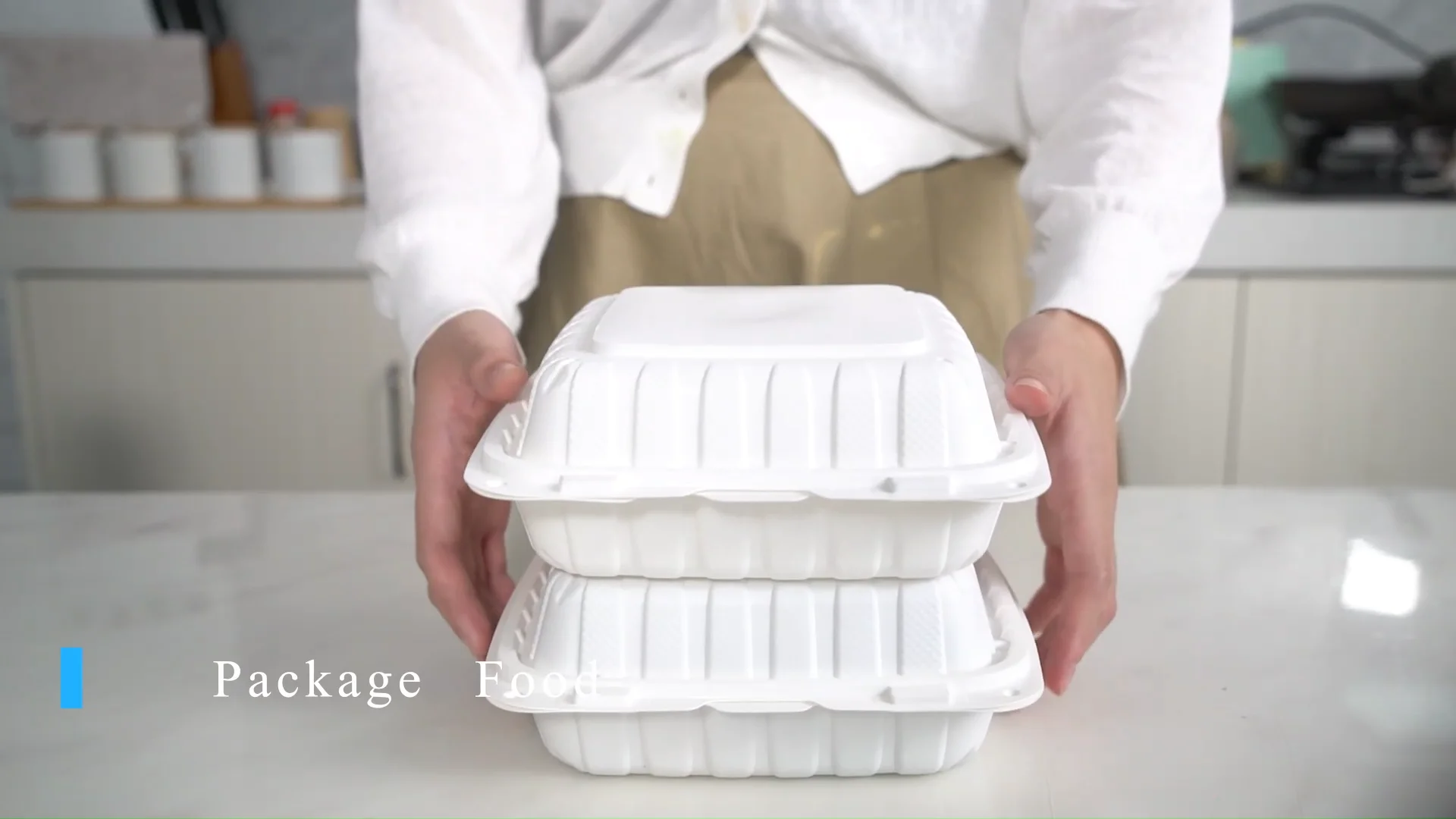 Restaurant Takeaway 3 Compartment Food Containers Disposable Plastic ...