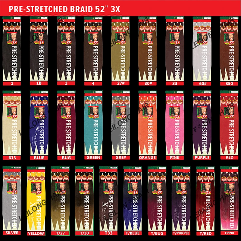 Wholesale 3X Easy Braid Braids - Pre Stretched Yaki Hair