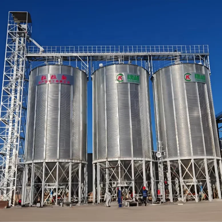 Mini Steel Poultry Feed Bins Corn Grain Storage Silo 3-30T Capacity ...