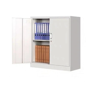 Office Furniture 2 Swing Door File Storage Cabinet Adjustable Shelves ...