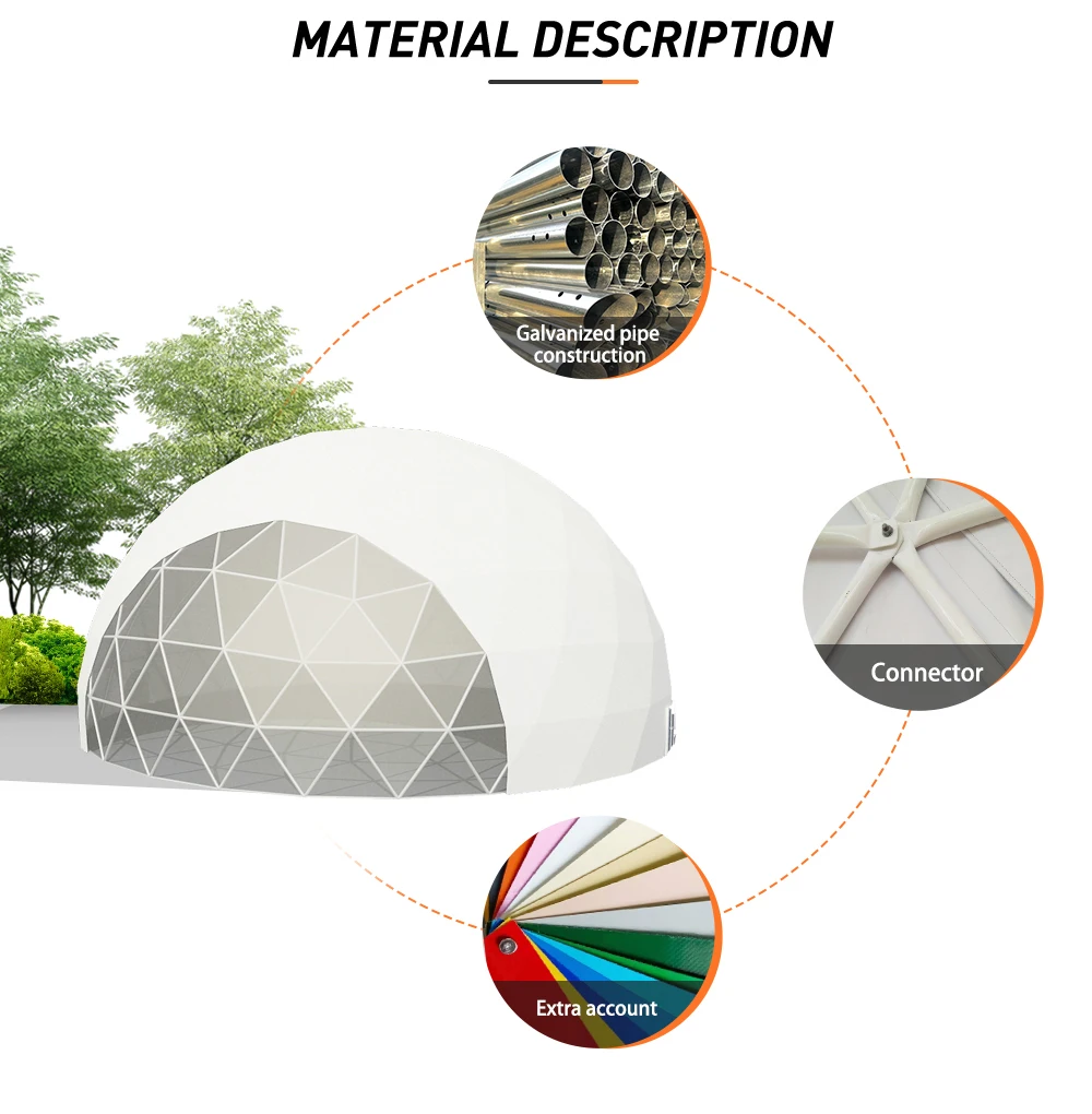 Custom Geodesic Trade Show Igloo Round Dome Tent For Outdoor Events ...