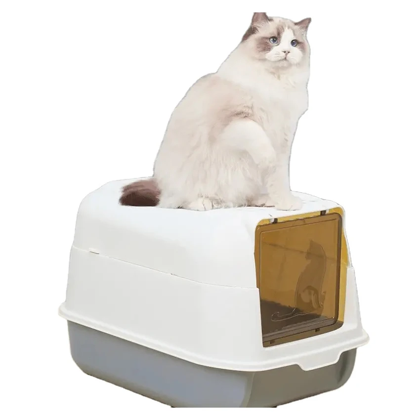 Large Space Fully Enclosed Anti-splash Cat Toilet Deodorant Poop Box ...