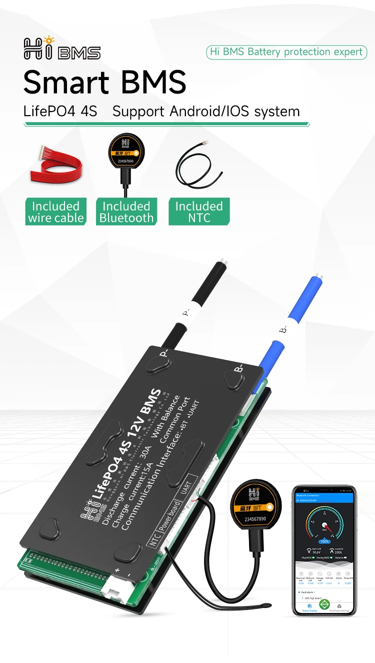 4s 12v Bms 30a 40a 60a 80a 100a 250a 300a 3.7v Li Ion Battery Smart Bms ...