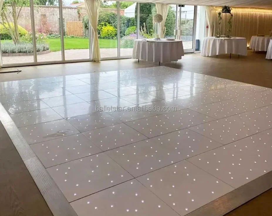 Portable Luminous White Color 4ftx4ft Diy Led Dance Floor For Wedding ...