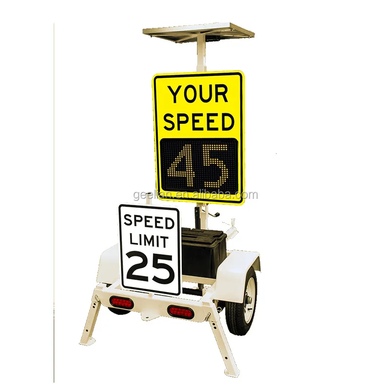 Radar Speed Trailer For Law Enforcement Traffic Flashing Speed Limit ...