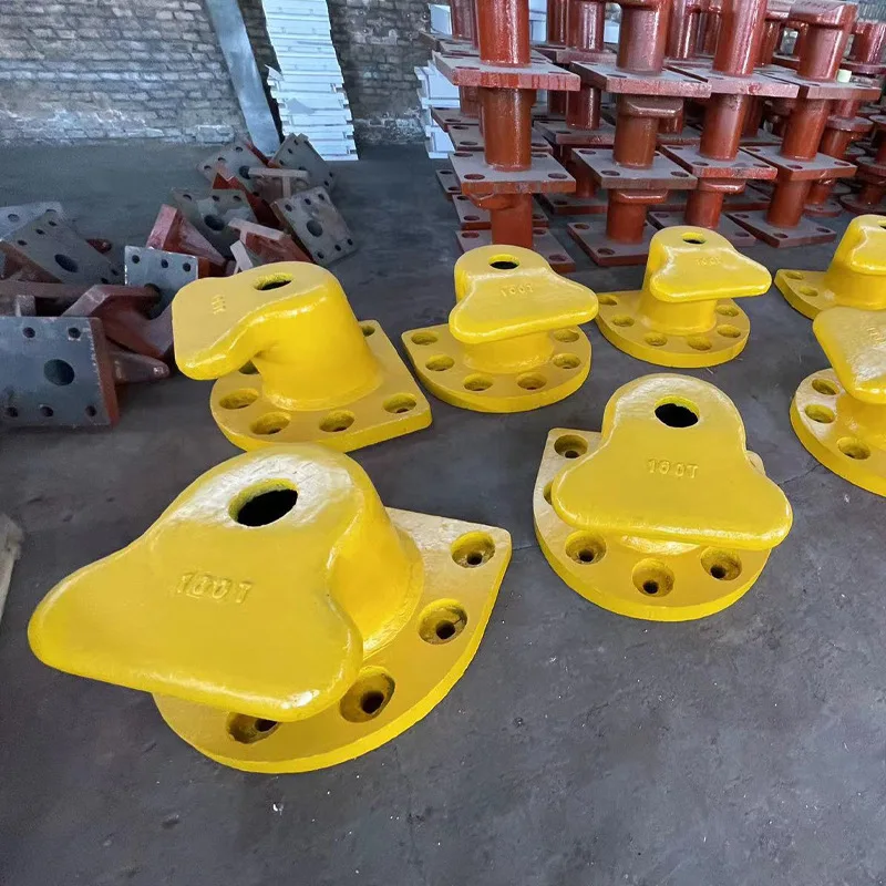 Wharf Bollard Cast Iron Mooring Cleat Two Bollards For Ships Square ...