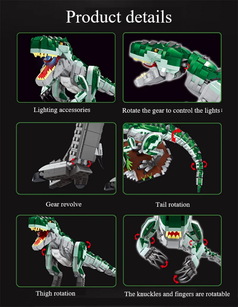 T2010 The Dinosaur World Indominus Rex Dino Building Block Educational ...