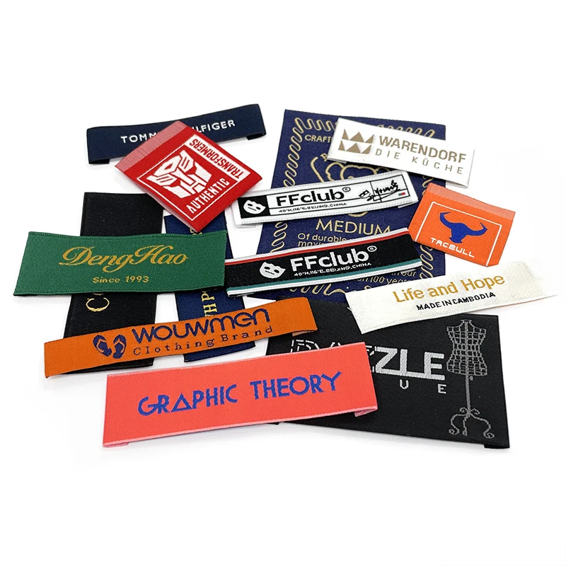Custom Woven Label Clothing Labels Brand Name Woven Garment Labels Tags ...