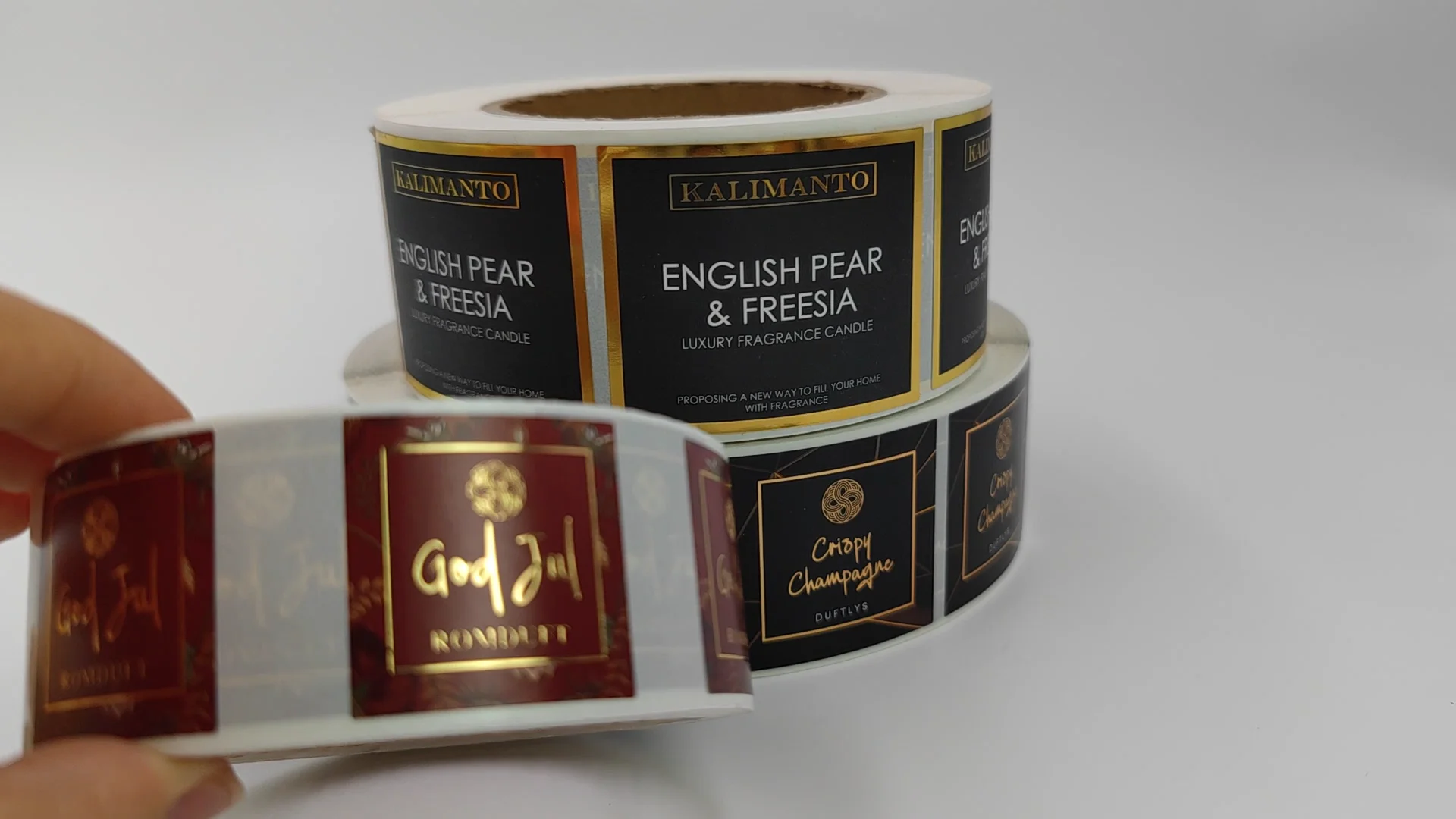 Custom Transparent Stickers For Cosmetic Bottles Cold Stamping Gold ...