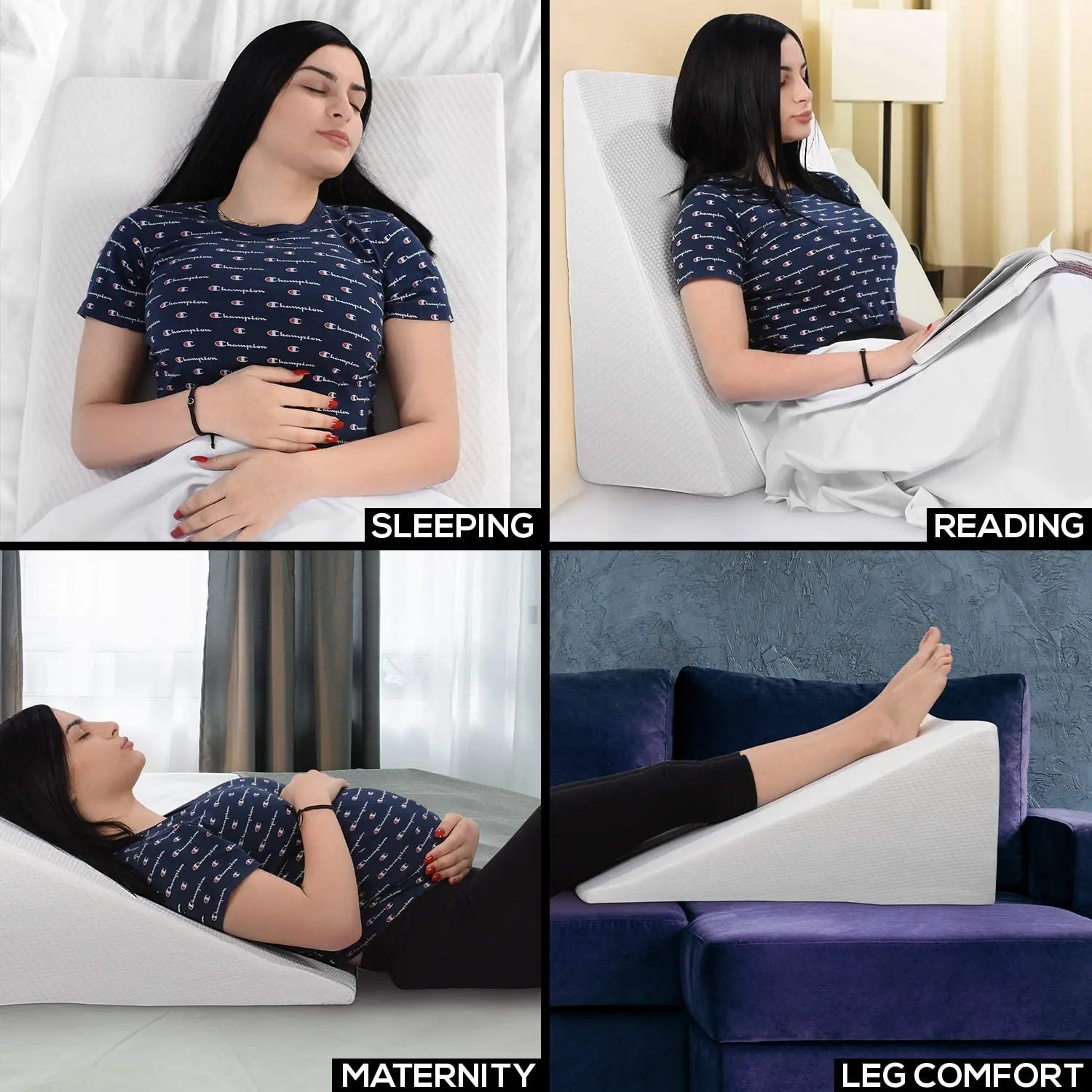 Back Wedge Triangle Memory Foam Wedge Pillow,Multifunction Triangle ...