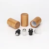 Roll-on Bamboo Wood Roller Ball Bottle Caps Round Bamboo Wooden Cap ...
