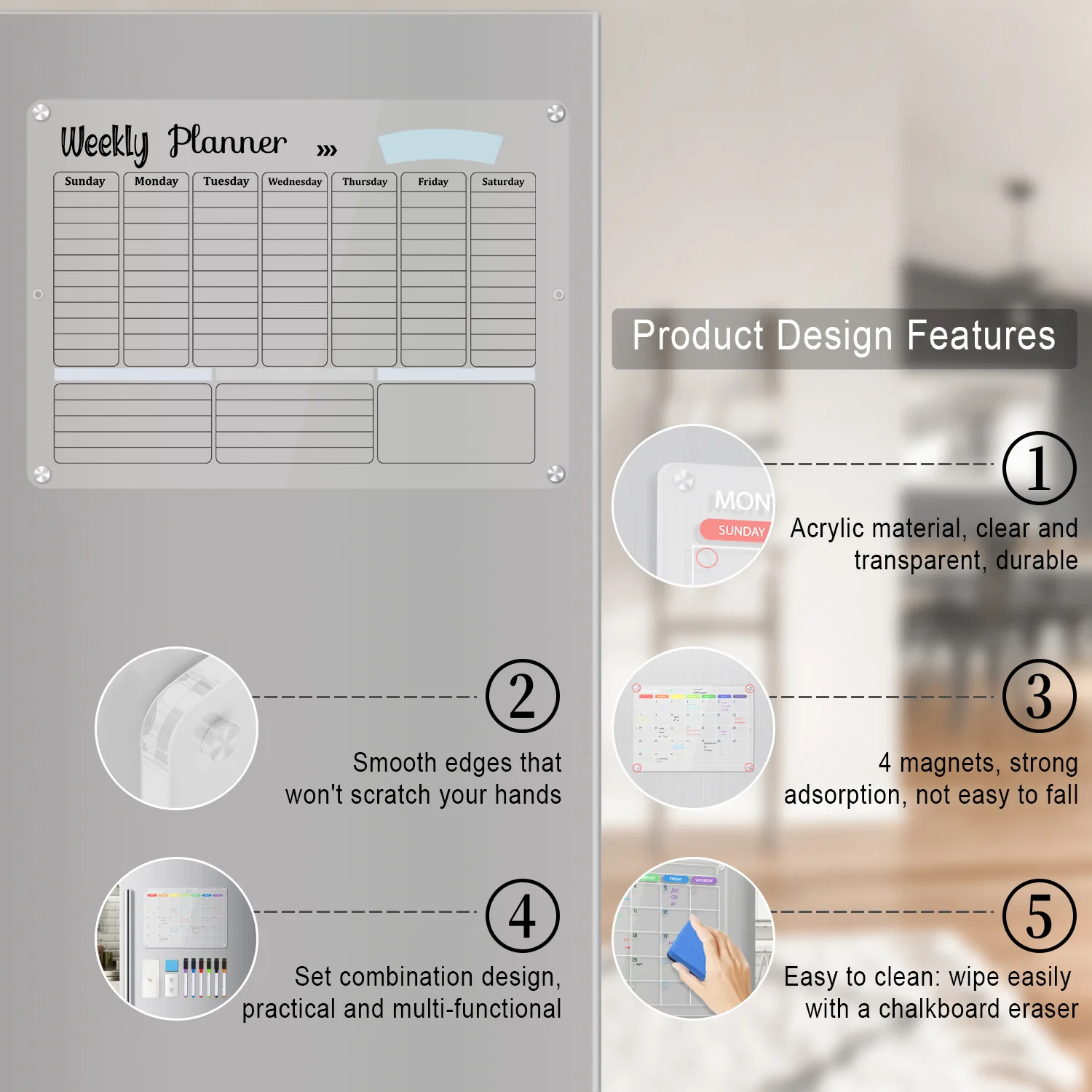 Schedule Planning Wall Panels Office Decoration Gifts Dry Clear Board ...