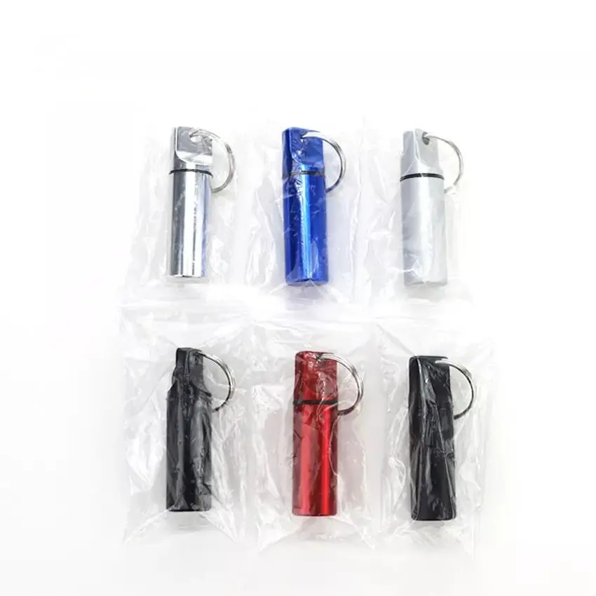 Aluminum Custom Color Cylinder Pill Box Metal Waterproof Mini Portable ...