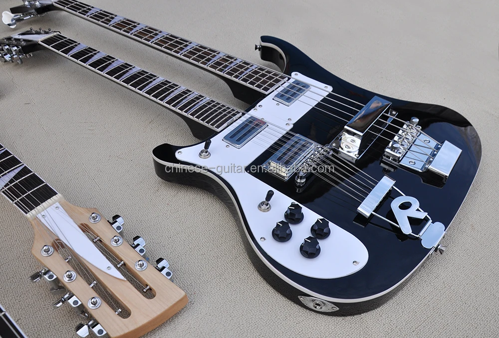 Flyoung Left Handed Double Neck 4 + 12 Strings Guitar