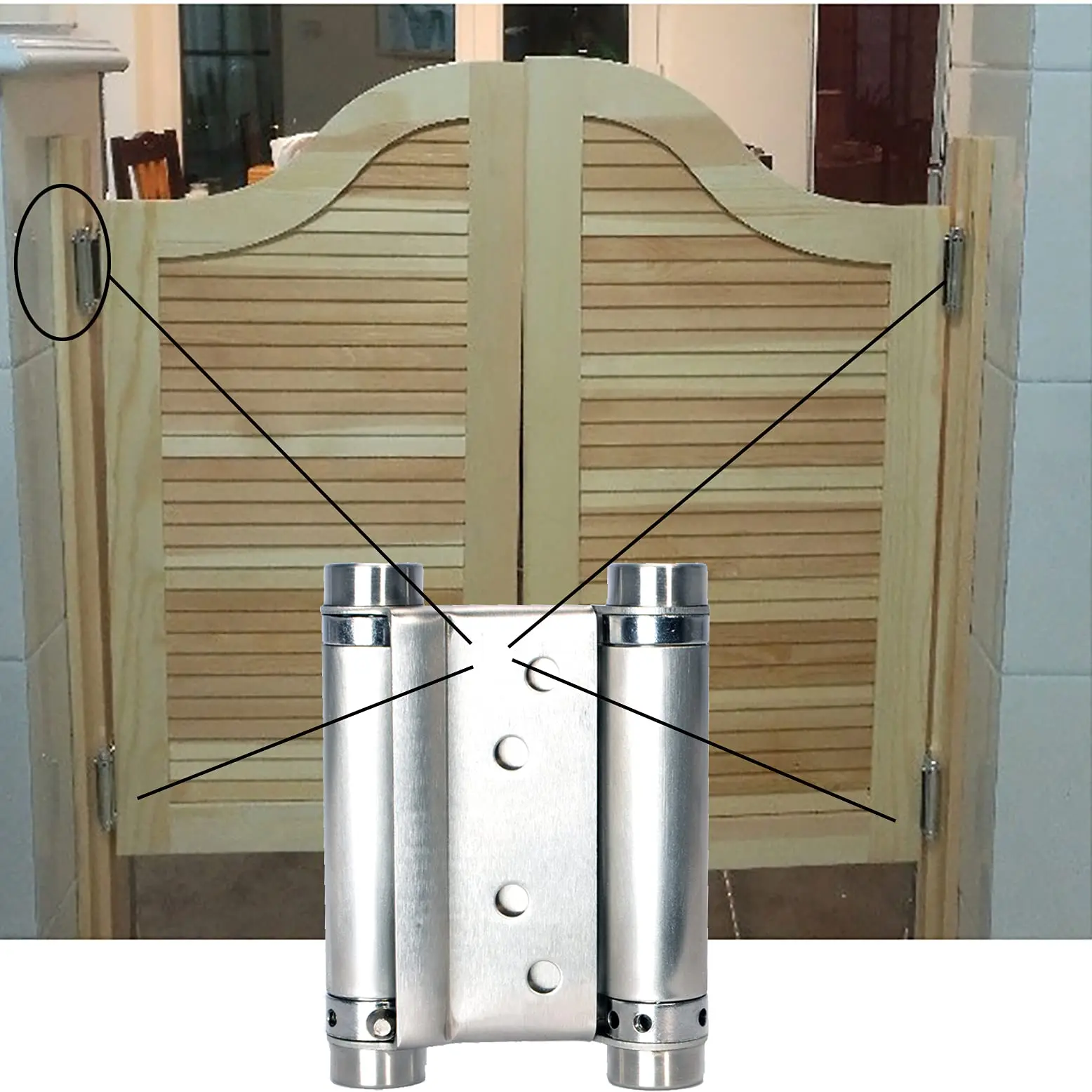 3-8 Inch Spring Loaded Hinge for Wooden Door Self Closing Stainless ...