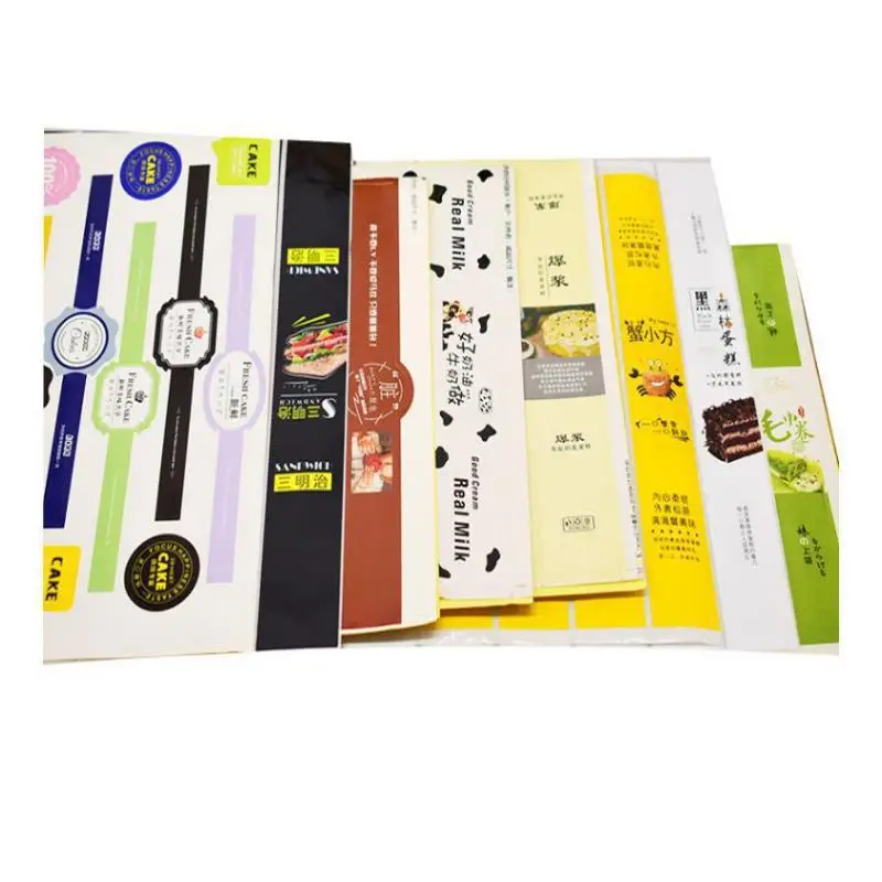Brand Logo Vinyl Sticker Baking package Box Cake Packaging Custom Color ...