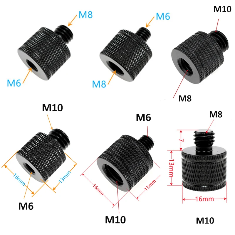 M6 M8 M10 Male Female Thread Adapter M6 M8 To M8conversion Adaptor M6 M8 M10 Male Female Thread ...