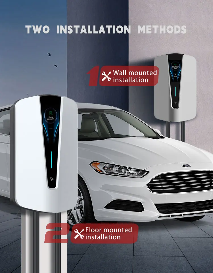 Wall-mounted Fast Ev Charging Stations 7kw 11kw 22kw Smart Ev Charger ...