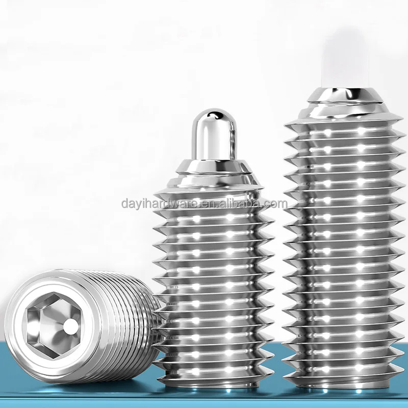 304 Stainless Steel Spring Plunger Cylinder Head Pressure Telescopic ...