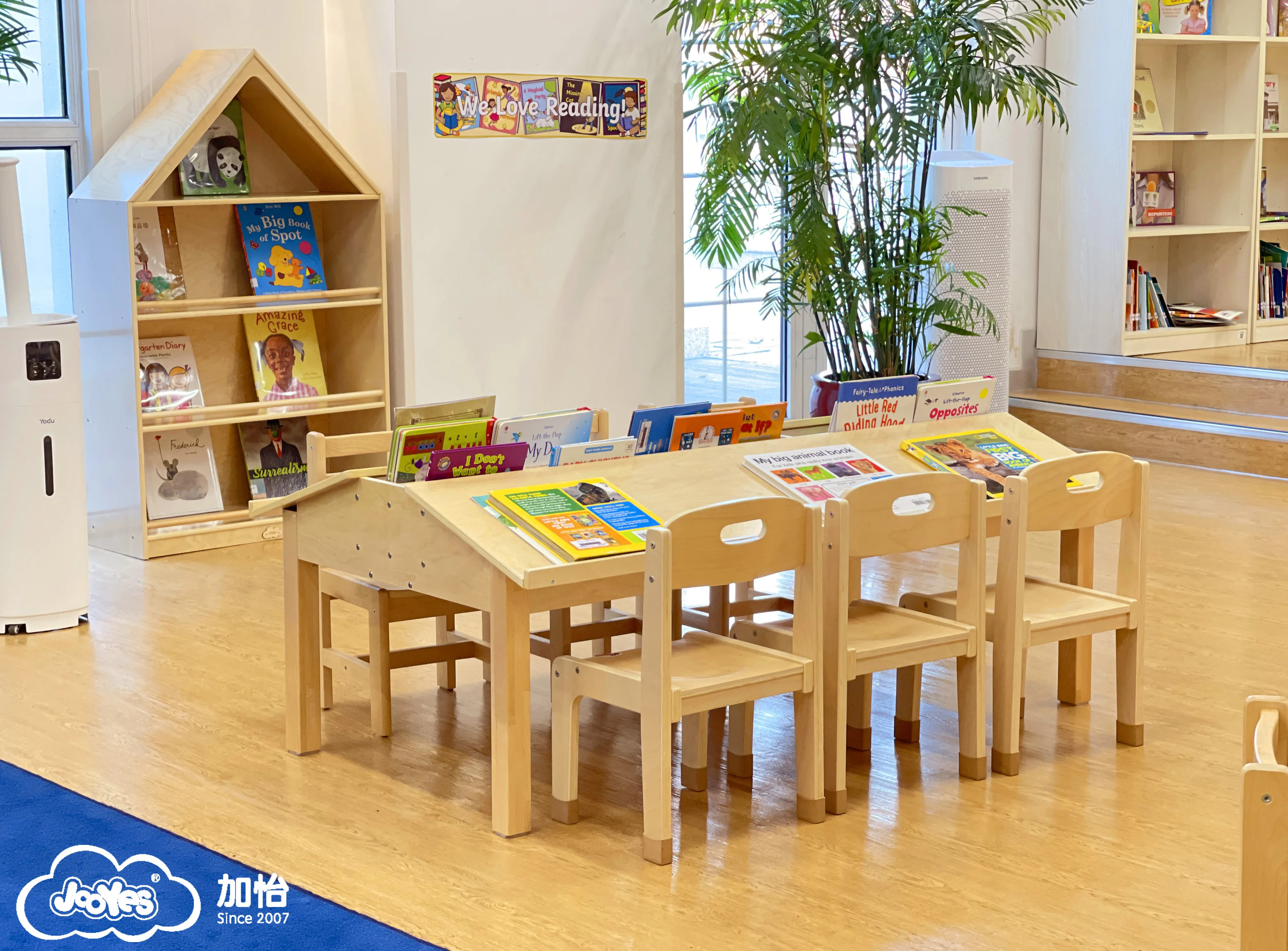 Kindergarten Furniture Natural Wood Color Kindergarten Tables Wooden ...