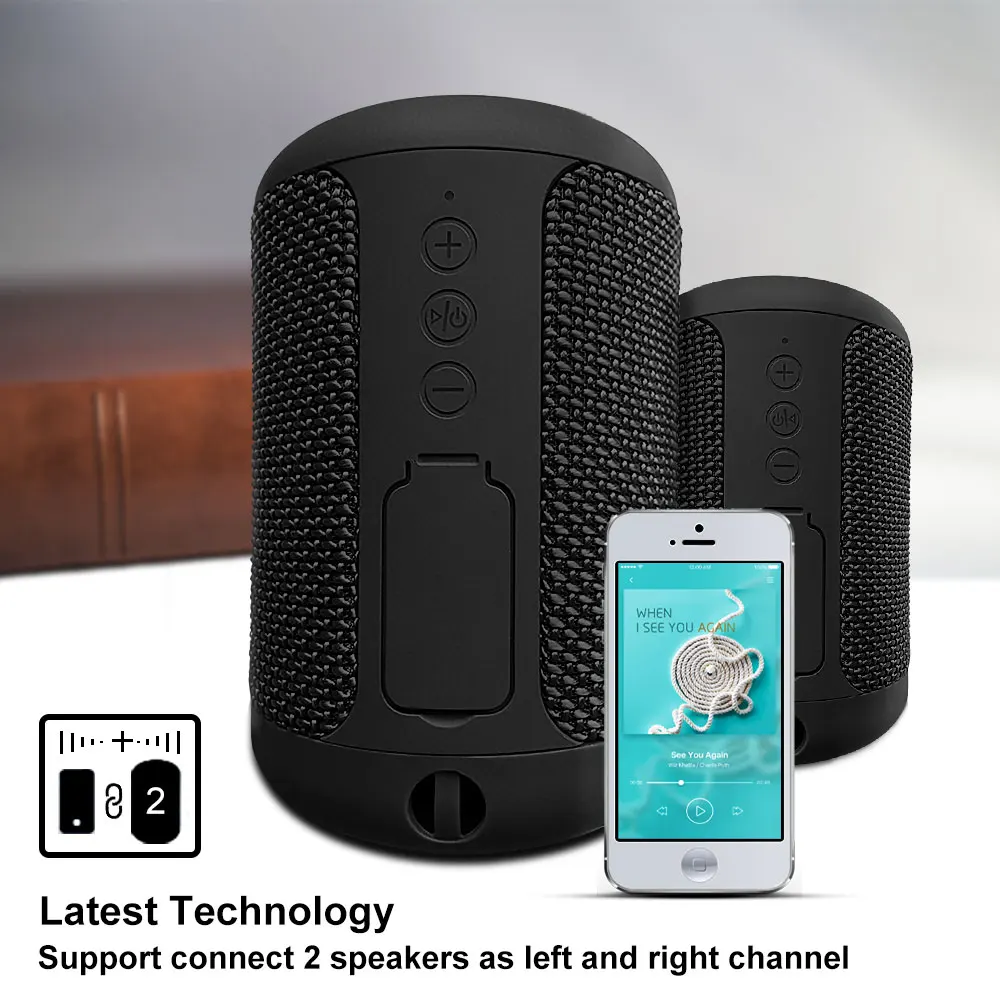 Fabric Wireless Portable Tws Speaker Outdoor Waterproof Super 5w Power ...