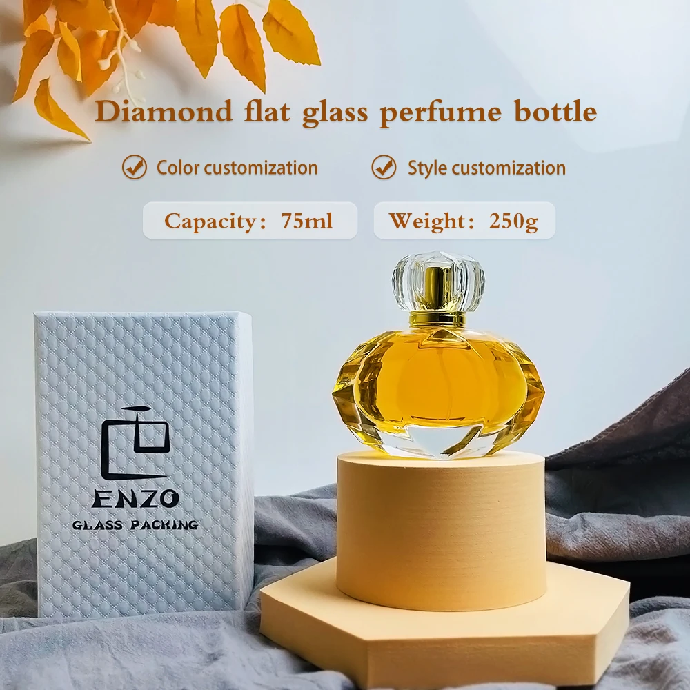 Luxury 50ml Reusable Glass Perfume Bottle With Box High Quality Elegant ...