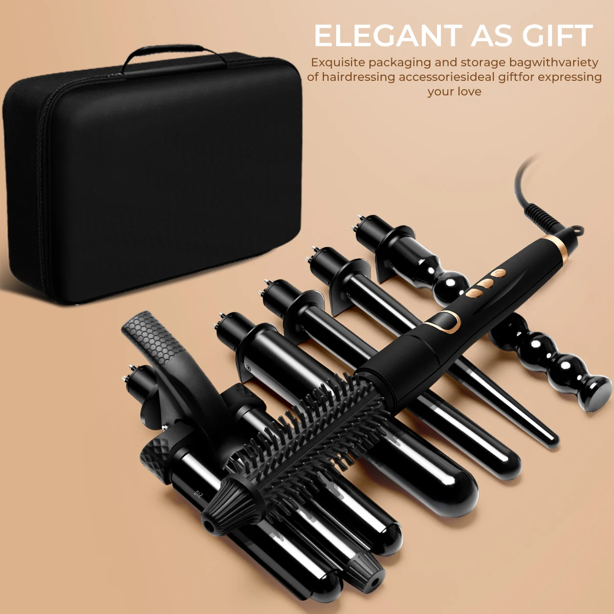 Interchangeable Curling Iron Hair Styling Tools 6 In 1 Curling Iron Set ...