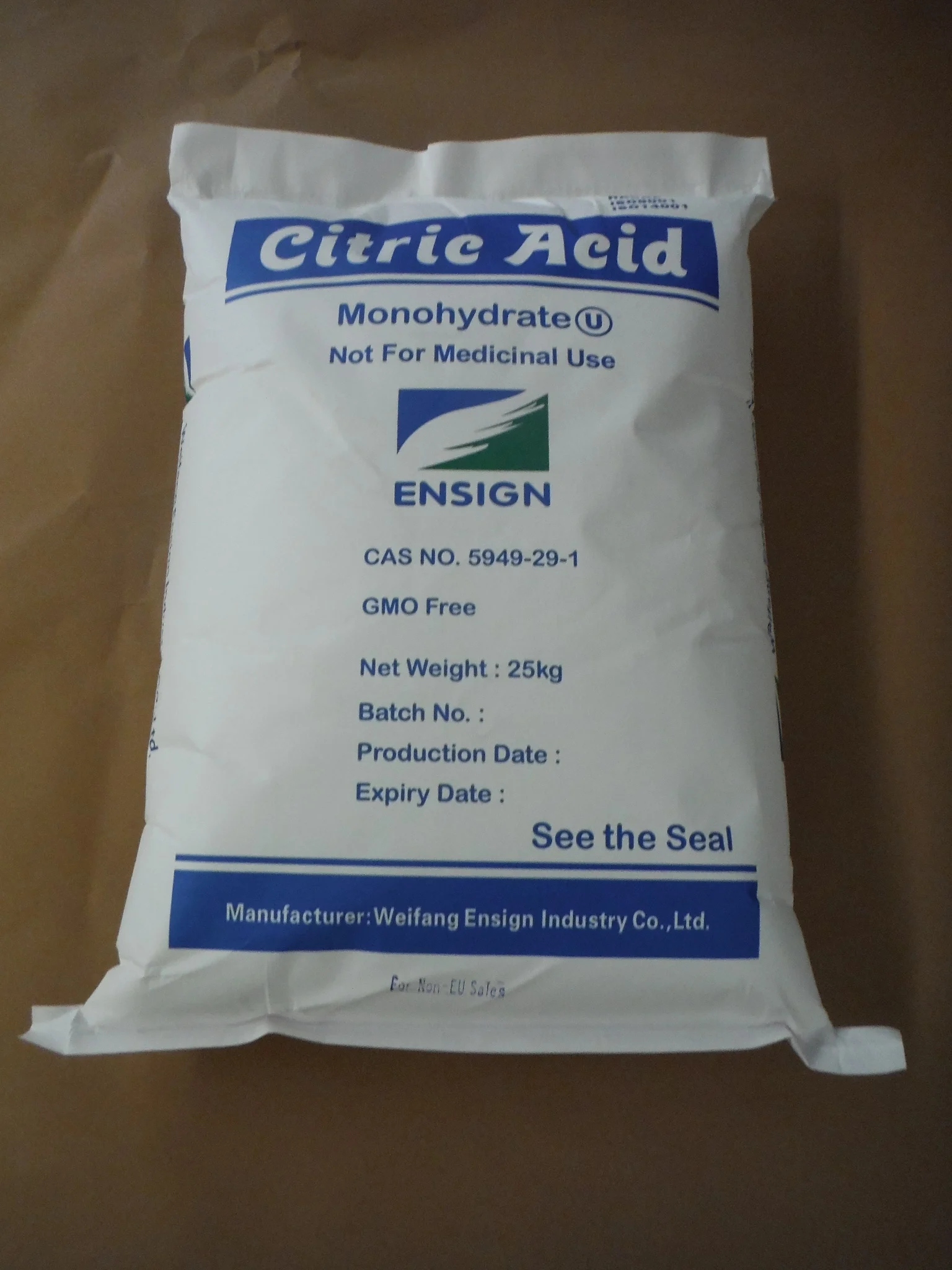 Ensign Citric Acid Monohydrate - Food Grade CAM Powder
