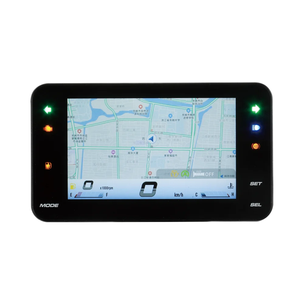 Universal Digital Motorcycle Dashboard TFT Screen with Map Navigation