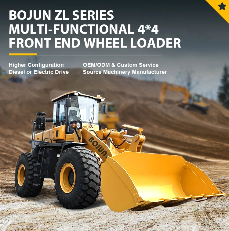 Best 932 4x4 Wheelloader 1.5t 1500kg 1.5 Ton Electric Front End Loader ...