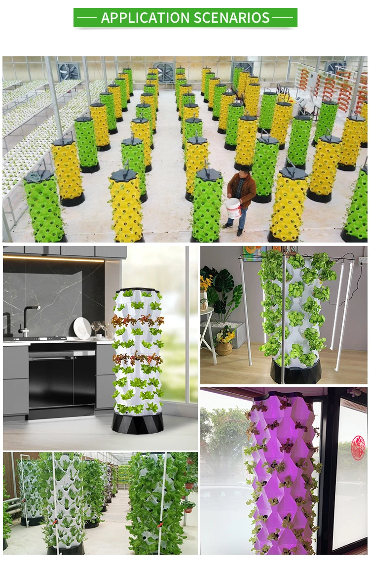 Hydroponic Vertical Planting System Greenhouse Growing Full Kit With ...