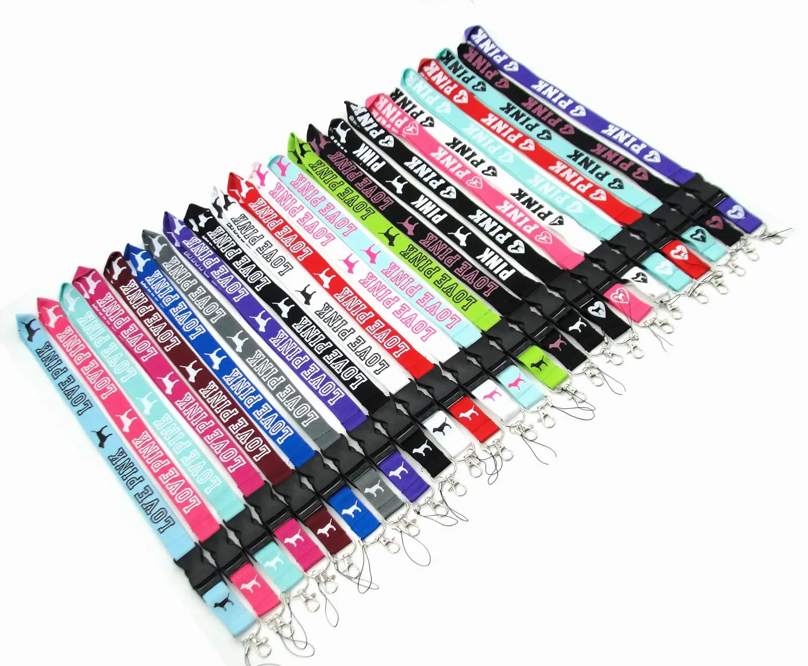 High Quality Lanyards With Logo Love Custom Pink Keychain Pink Keychain ...