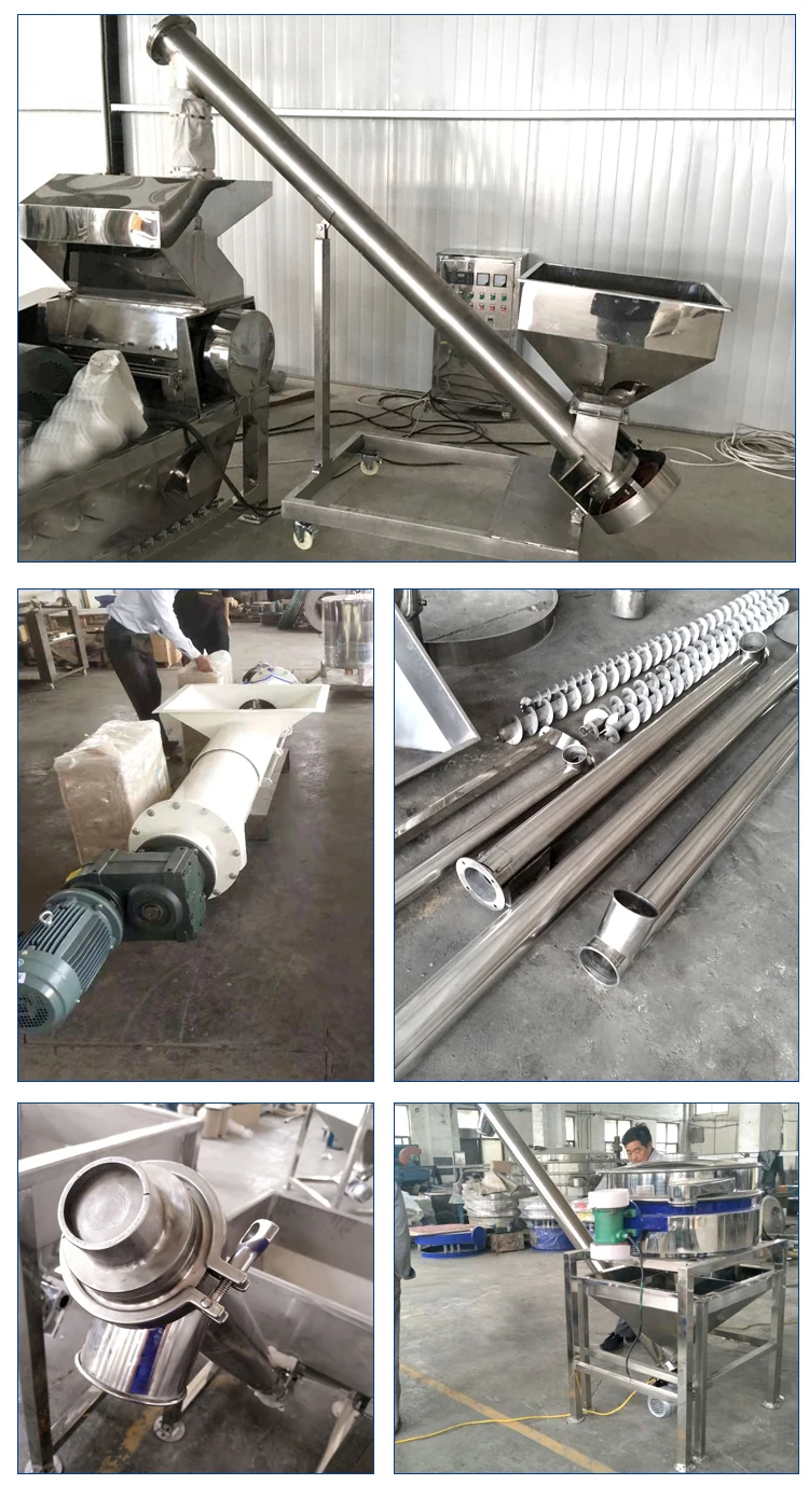 Inclined Screw Conveyor Auger Feeder Conveyor For Food Powder Fodder ...