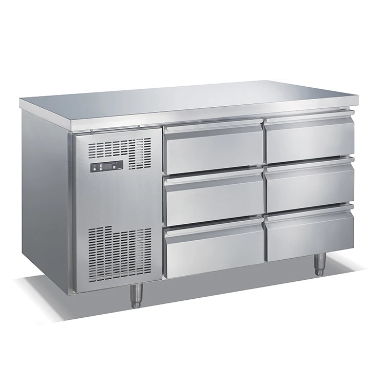 Supermarket Fridge Pizza Prep Table Chiller Commercial Stainless Steel ...