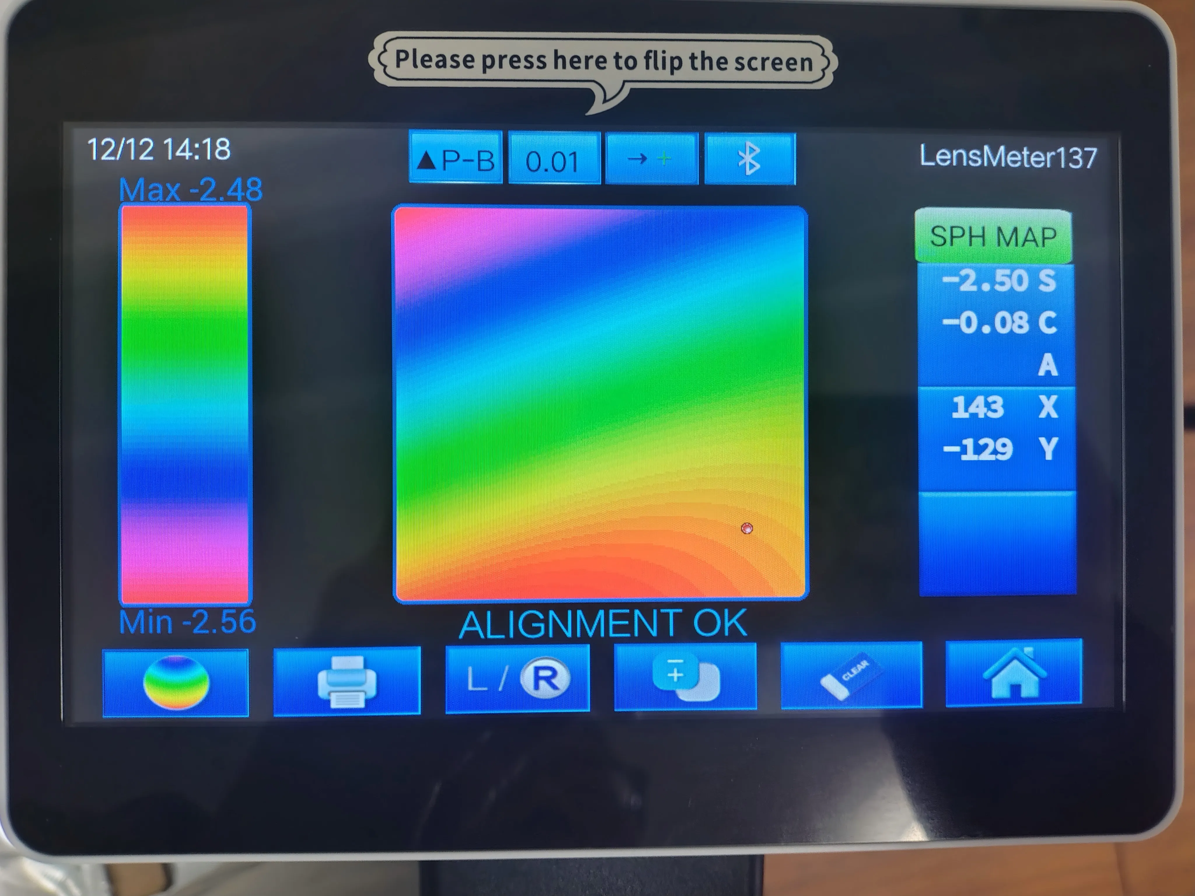 7 Inch Touch Screen Auto Lensometer with Blue Green Light Test Digital ...