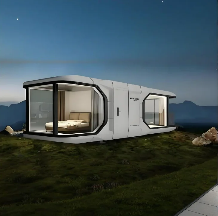 Luxury Modular Movable Space Capsule House Trailer Prefab Home on ...