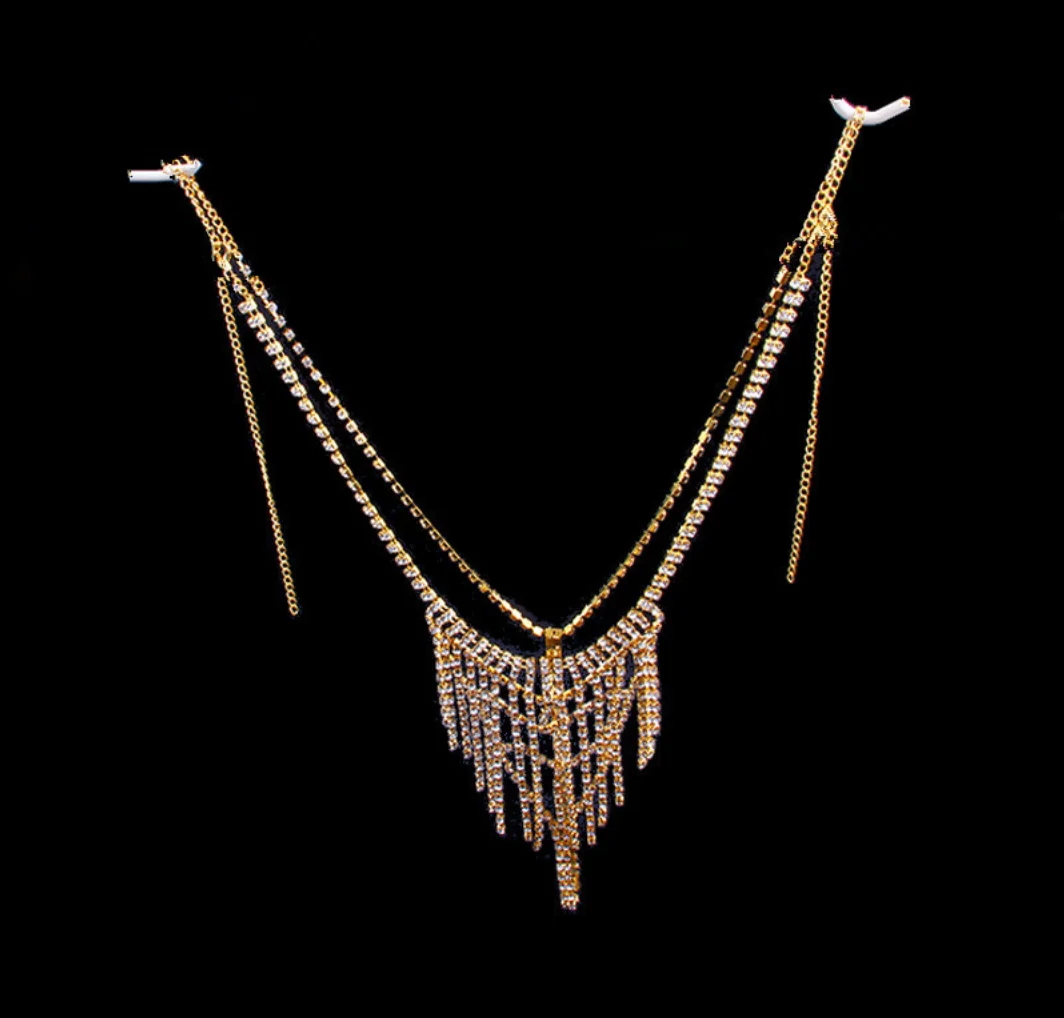 Hot Sale Tassel Rhinestone Body Jewelry Sexy Underwear Women Thong ...