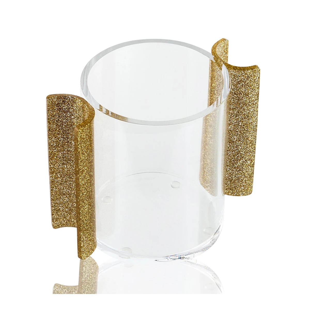 Acrylic Washing Cup With 2 Handles Custom Round Octagon Shape Lucite ...