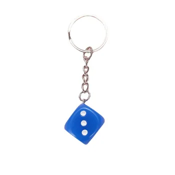 Hot Sale Keychain Resin Dice Key Chain Mini Dice Key Ring - Buy Dice ...