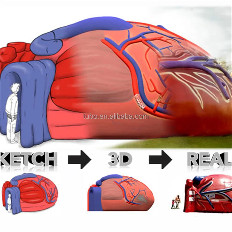 4.8m Giant Inflatable Brain Organ for Outdoor Exhibits