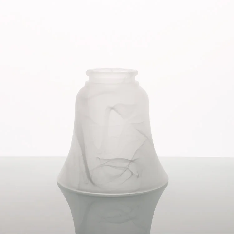 Classic Modern Bell Shaped Glass Lamp Shade - Alabaster Color