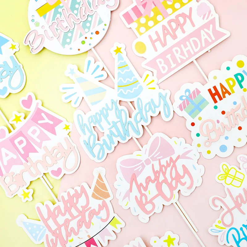 Fuxin Wholesale Happy Birthday Paper Cake Topper For Party Cake ...