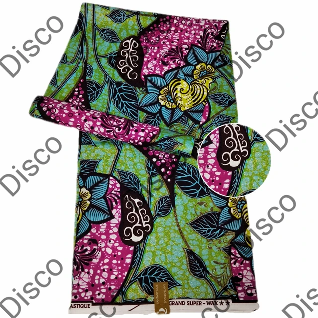 100% Cotton Pagne Batik Ankara African Golden Wax Nigerian Jacquard ...
