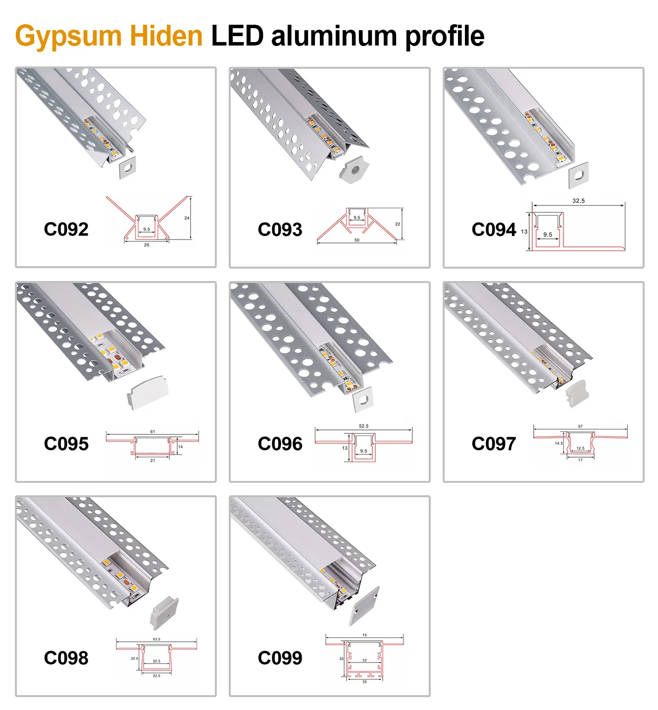 Underwater IP68 Aluminium Profile Cornice LED Channel Track