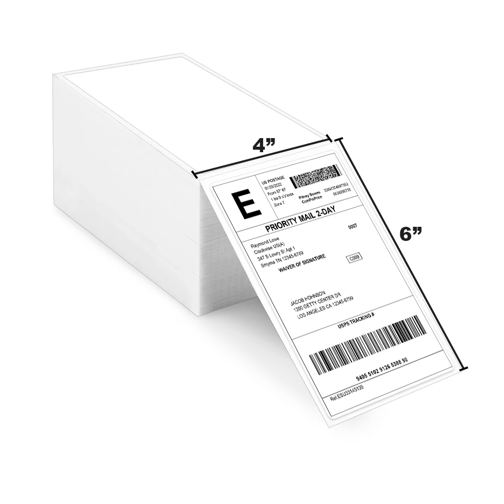 Strong Adhesive Express Barcode Label - Fan Fold Thermal