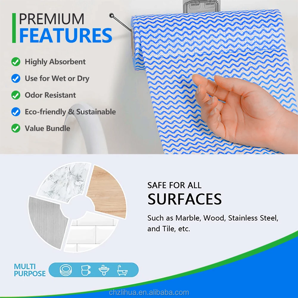 Non-woven Fabric Kitchen Disposable Cleaning Cloth - Buy Cleaning Cloth ...