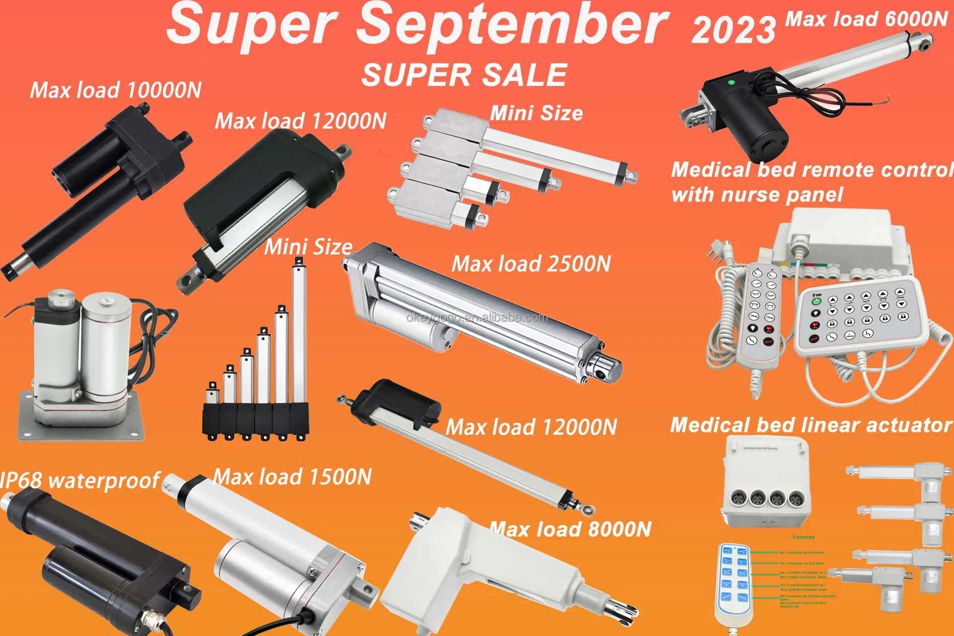 OKEYGOGO Electric Linear Actuator - Versatile & Efficient