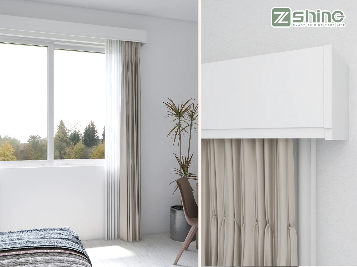 ZSHINE Window Curtain Rail with Valance - Stylish & Functional