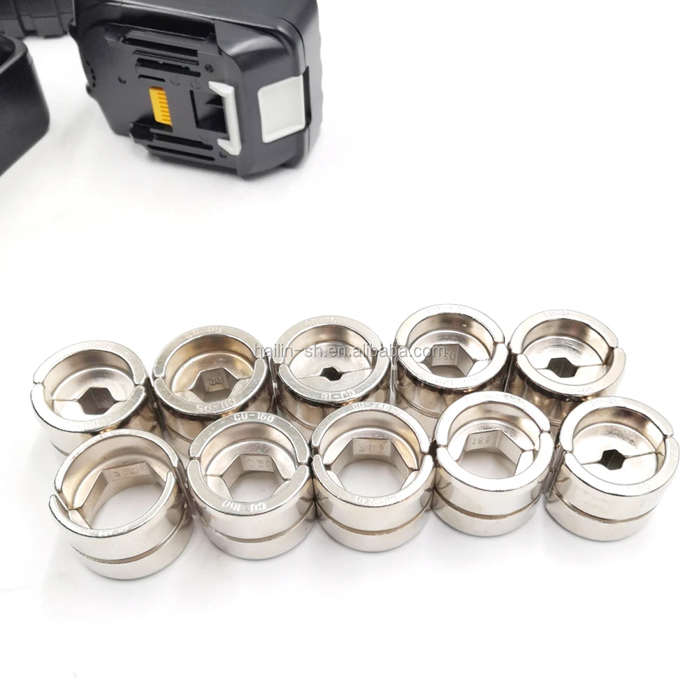 Power Crimper Hydraulic Crimping Plier Emt-300c 11 Sets Dies Li-ion ...